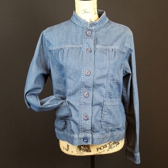 Pendleton | Jackets & Coats | Pendelton Denim Jacket No Collar 6 Button ...
